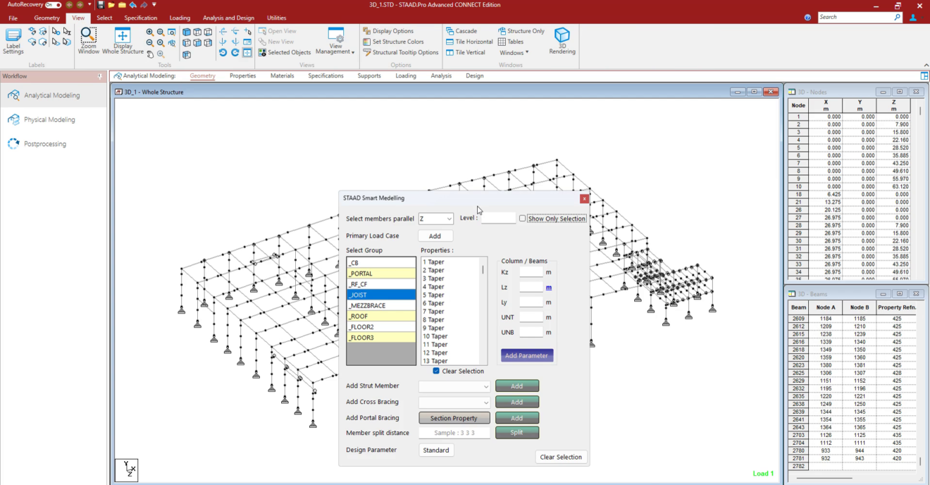 Complete STAAD Modelling Like a Pro with Smart Design Parameters
